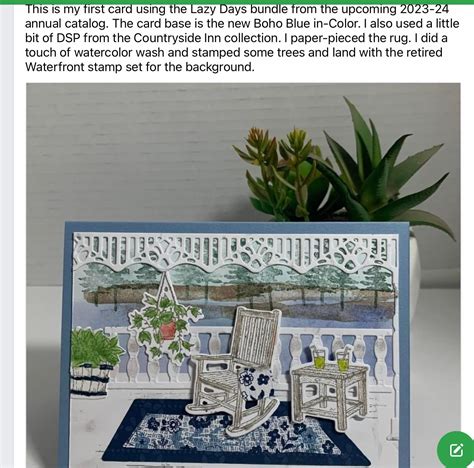 Stampin Up Lazy Days Thank You Card With Video Tutorial Artofit