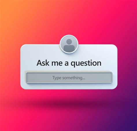 Ask Me A Question D Interface Frame For Social Media