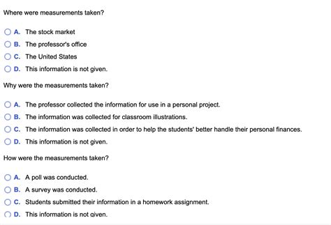 Solved For The Following Description Of Data Identify The