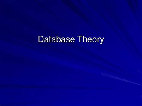 ppt database theory powerpoint presentation free download id 4392541