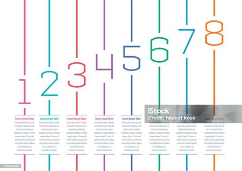 숫자 인포그래픽 템플릿입니다 여덟 단계 인포그래픽 템플릿 교육 인터넷 연간 보고서 사업 잡지 인포 그래픽 템플릿 개념에 대한 스톡 벡터 아트 및 기타 이미지 Istock