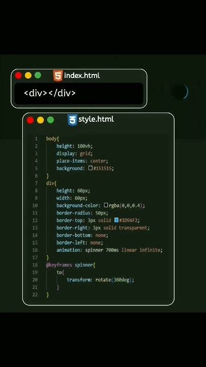 cool 😉 spinner html and css shorts youtubeshorts shortsfeed html css youtube