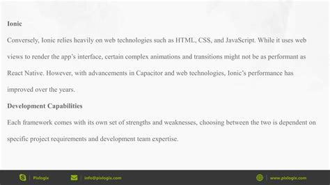 React Native Vs Ionic The Best Mobile App Framework Ppt