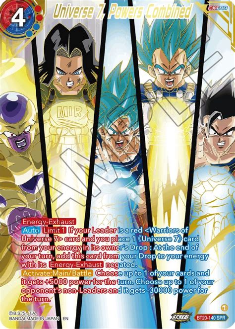 Universe 7 Powers Combined Spr Power Absorbed Dragon Ball Super Masters