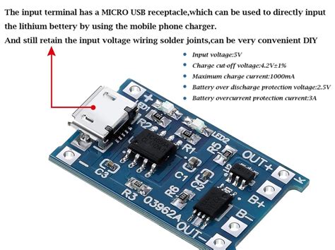 Cargador Batería 18650 Modulo Tp4056 Protección Arduino
