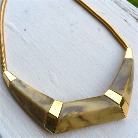 Trifari Jewelry Trifari Marbled Lucite Statement Choker Necklace