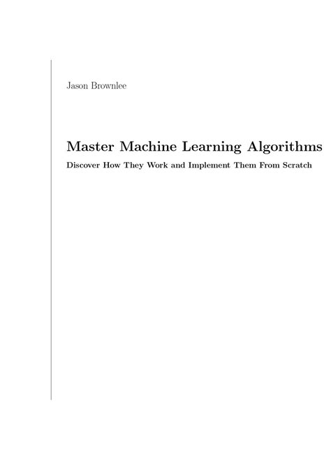 “master machine learning algorithms a comprehensive guide for data