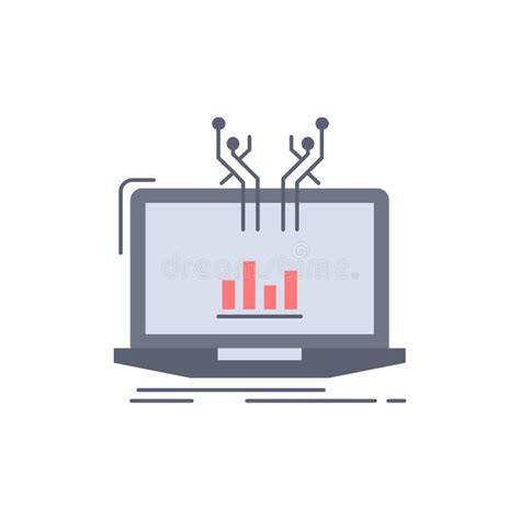 Analysis Analytical Management Online Platform Flat Color Icon Vector Stock Vector