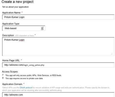 Code Samples Yahoo Oauth Login Connect Using Php