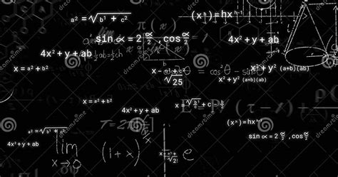 Image Of Mathematical Equations On Black Background Stock Image Image Of Science Black 310897203