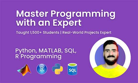 Teach You Python Matlab R Programming And Sql From Beginner To