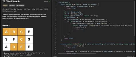 Leetcode 79 Word Search Dev Community