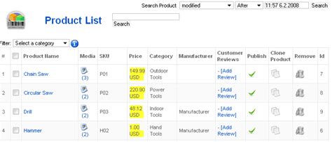 Excel Product List Templates Word Excel Formats