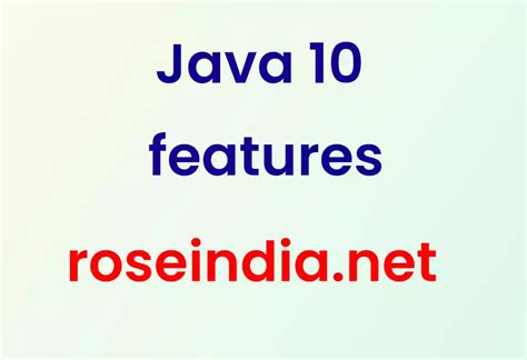 Java 10 Features