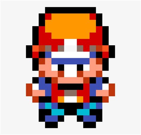 Pokemon Trainer Red Pixel Art