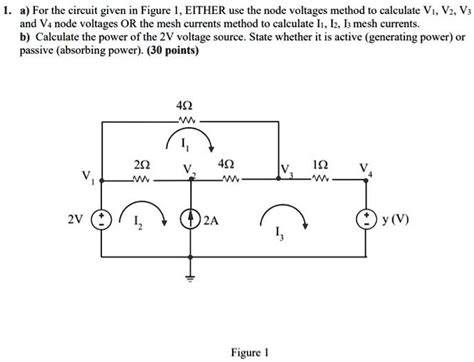 Solved For Y5 1afor The Circuit Given In Figure Leither Use The Node Voltages Method To