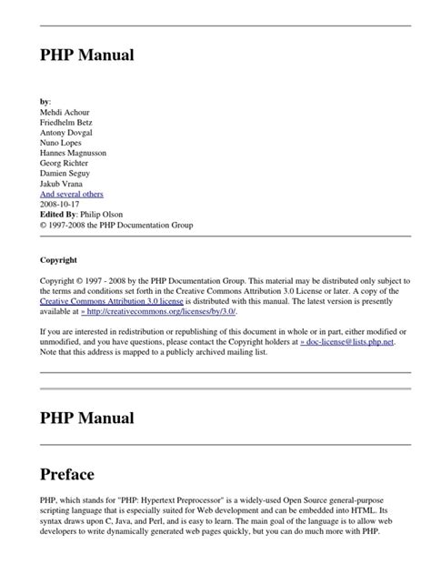 Php Manual En Pdf Php Apache Server