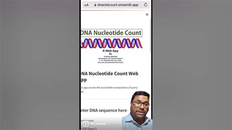 Python Dna Sequence Analysis Dna Nucleotide Count App Python For Beginners Youtube