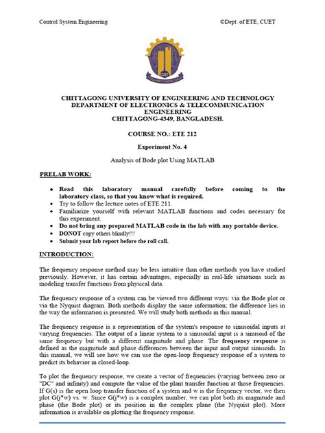 Bodeplot Pdf Control Theory Applied Mathematics
