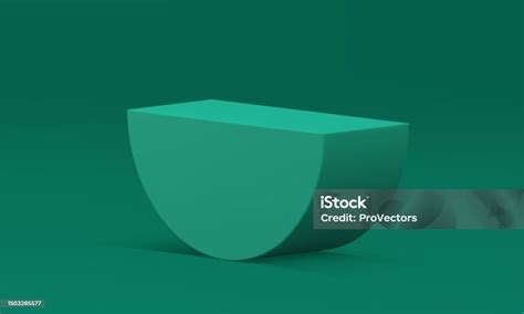 녹색 3d 받침대 반 실린더 기하학적 기초 아이소 메트릭 불안정 스탠드 현실적인 벡터 3차원 형태에 대한 스톡 벡터 아트 및 기타 이미지 3차원 형태 Fashion