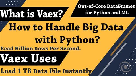 what is vaex and its uses how to handle big data for python and ml