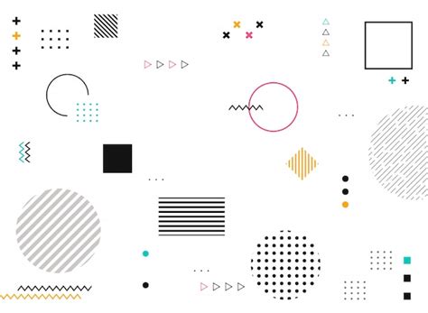 화려한 현대 패턴의 추상적 인 기하학적 모양 프리미엄 벡터