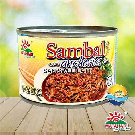 160g Matahari Brand Sambal Anchovies Sambal Ikan Bilis Canned Food Makanan Tin 参芭江鱼食品罐头 Halal