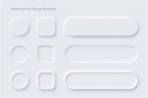 向量新态设计白色按钮或滑块 设计元素 幅插画文件、美工图案、卡通及图标 花瓣网