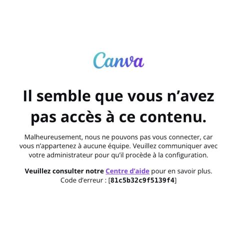 Cant Log In Error Code Rcanva