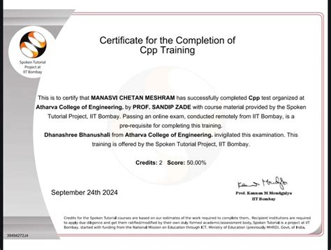 Manasvi Meshram On Linkedin Cplusplus Certification Programming Continuouslearning Achievement