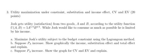 3 Utility Maximization Under Constraint