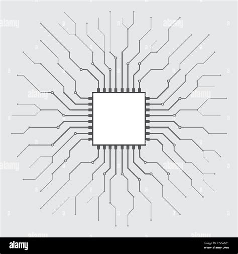 Abstract Processor Computer Digital Chip Printed Circuit Board