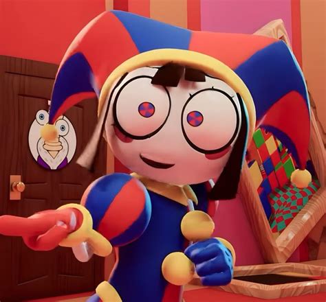 Pomni Smiling D Cartoon Icons Digital Wallpaper Digital Circuit