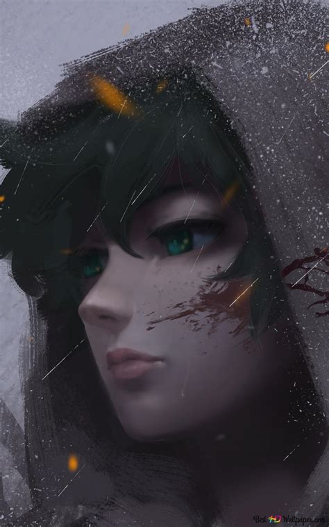 My Hero Academia Izuku Midoriya Digital Painting 2k Wallpaper Download