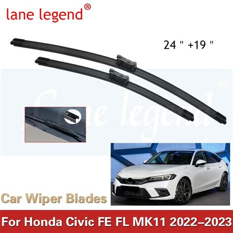 2x For Honda Civic Fe Fl Mk11 2022 2023 For Frameless Wiper Blades
