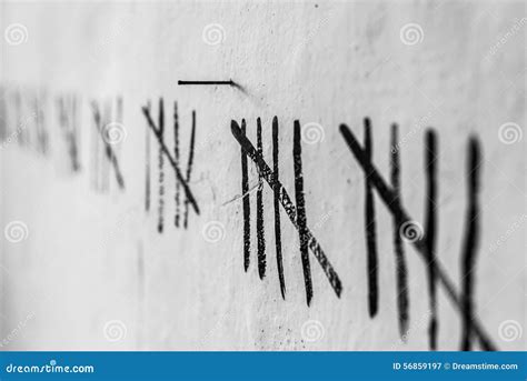 Counting The Days Stock Image Image Of Line Hold Prison 56859197