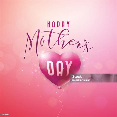 핑크 바탕에 꽃과 해피 어머니의 날 인사말 카드 배너 전단지 초대장 브로셔 포스터에 대 한 인쇄 상의 디자인 벡터 축 하 일러스트 템플릿 공휴일에 대한 스톡 벡터 아트 및