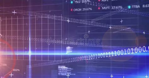 Animation Of Lens Flares Over Looping Binary Codes Trading Board And