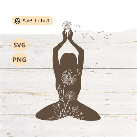 Yoga Pose SVG PNG Yoga Svg Meditation SVG Relax Svg Namaste Svg Blowing Dandelion Svg Yoga