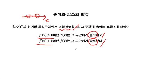 [미분의 활용] 함수의 증가 감소 판정 ★★ Youtube