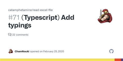 Typescript Add Typings Issue Catamphetamine Read Excel File GitHub