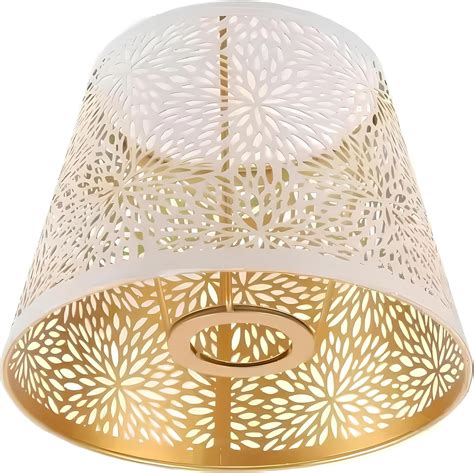 Paralumi Vintage Piccolo In Metallo Bianco Oro Paralumi Lampade E27