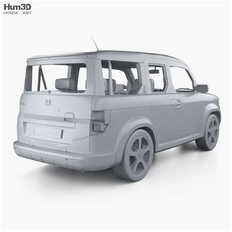 Honda Element Ex With Hq Interior 2015 3d Model Download Crossover
