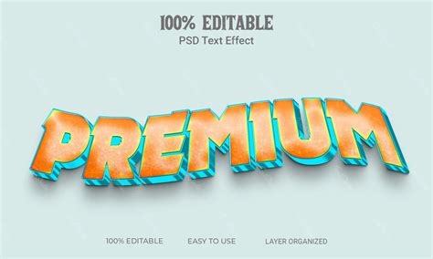 Premium Wave Orange And Turquoise Metal 3d Text Effect Free Photoshop
