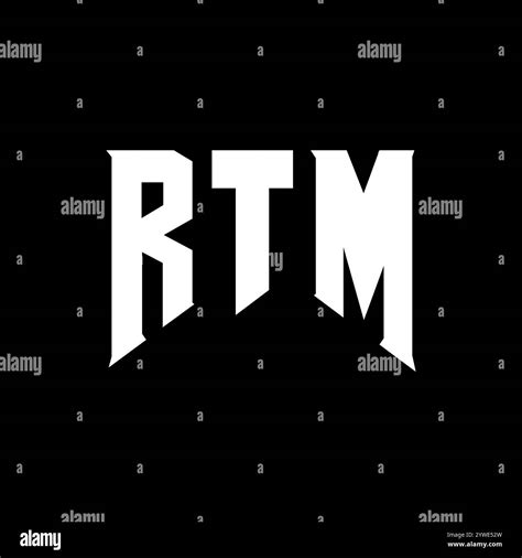 Rtm Letter Logo Design For Technology Company Rtm Logo Design Black