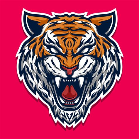 Sumatera Asia Tiger Wild Animal Illustration Stock Vector