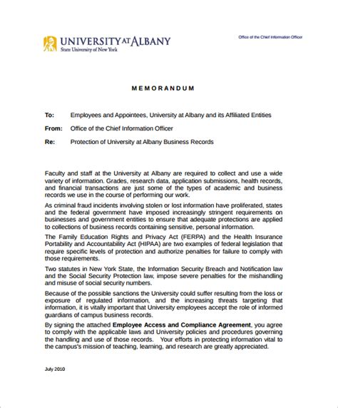 7 Company Memo Templates Sample Templates