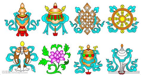 吉祥八宝设计图其他素材底纹边框设计图库昵图网