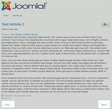 How To Hide Prev And Next Navigation Buttons In Joomla 31 Articles