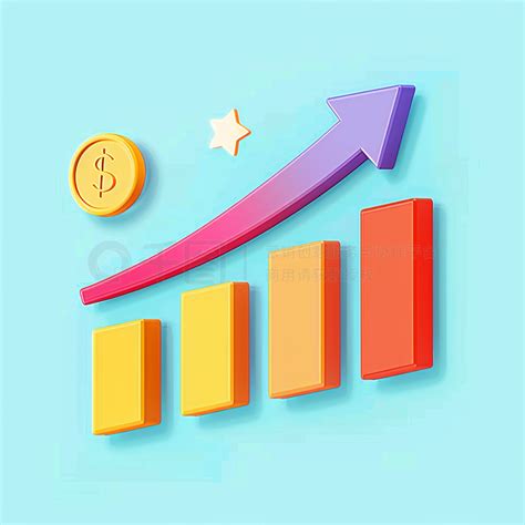 3d设计ai数字艺术 {}卡通3d渲染上升箭头数据增长条形图插画 Ai平面元素免费下载 Png格式 4096像素 编号71238412 千图网